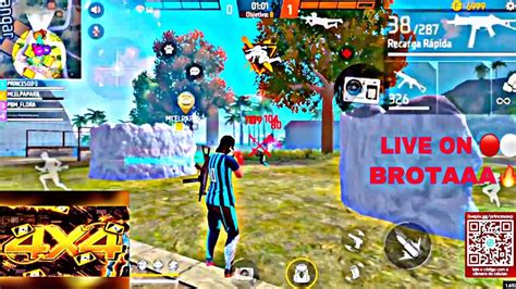 🔴free Fire Ao Vivo 🔴jogando Com Inscritos 🔴4v4 Ao Vivo🔴🔥broooota🔥 Youtube