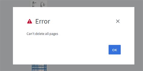 Cant Delete All Pages Error In The Web Verification Station Help