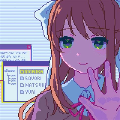Pin By Emi 💤 On Quick Saves Pixel Art Characters Pixel Art Literature Club