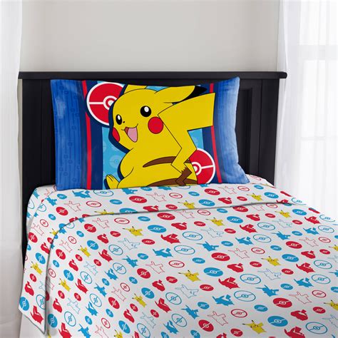 Pokemon Bedding Electric Ignite Sheet Set Multiple Size Bed Home