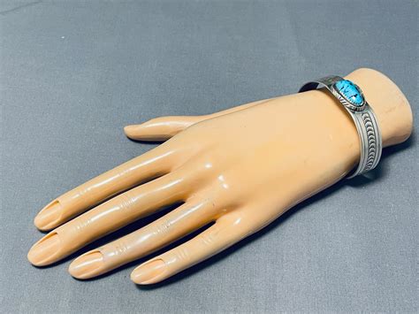 Art Acoya Vintage Native American Zuni Sleeping Beauty Turquoise Sterl