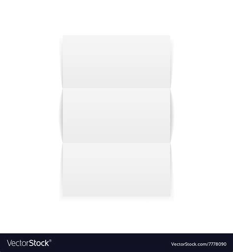 Triple Fold Realistic Blank A4 Paper Sheet Vector Image