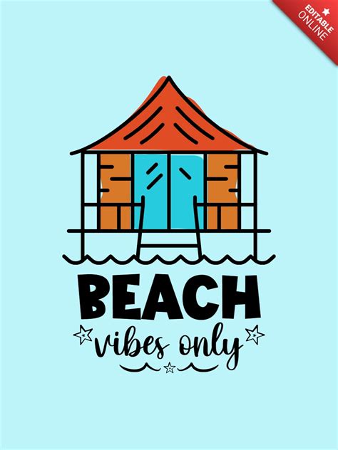 Summer Beach Vibes Only T Shirt Template Design Free Design Template