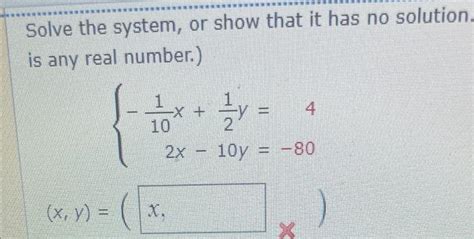 Solved If There Are An Infinite Number Of Solutions Enter Chegg