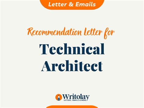 Technical Architect Recommendation Letter Template Writolay