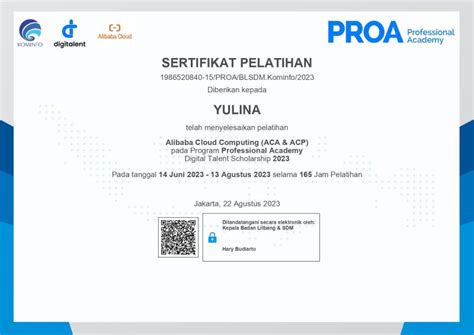 Yulina H On Linkedin Digitalent Kominfo Alibabacloud Cloudcomputing
