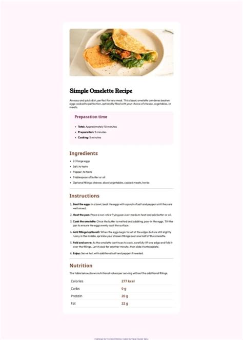 Frontend Mentor Build A Recipe Page Using Html And Css Coding Challenge