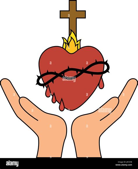 Holy Sacred Heart Stock Vector Image And Art Alamy
