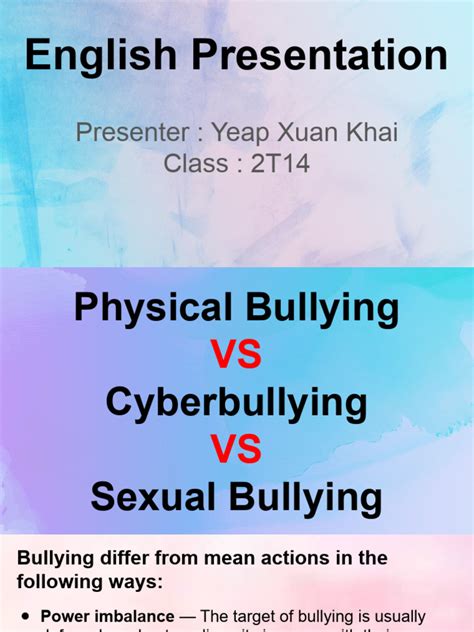 English Presentation Download Free Pdf Bullying Cyberbullying