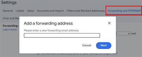 create filters to forward gmail to another email address