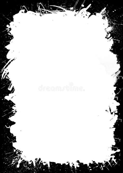 Ink And Splatter Black And White Photo Frame Type Text Inside Use As