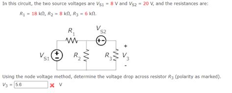 solved in this circuit the two source voltages are vs1 8 v