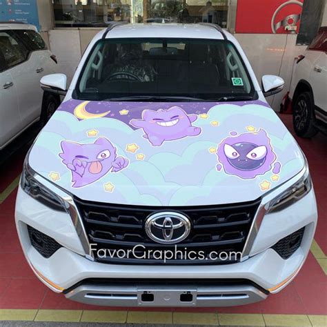 Gengar Pokemon Itasha Car Vinyl Hood Wrap Decal Sticker Favor Graphics