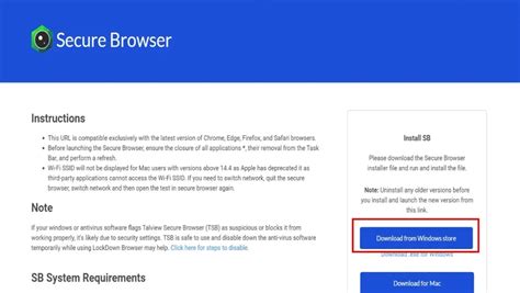 Steps To Download And Use The Secure Browser Proctoring