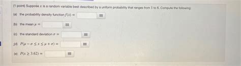 Solved Point Suppose X Is A Random Variable Best Chegg