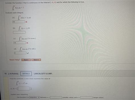 Solved Consider The Function F That Is Continuous On The Chegg
