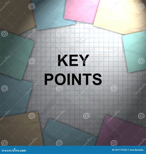 The Word Key Points On Yellow Sticky Note Paper The Key Points Of An