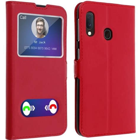 Housse AVIZAR Samsung Galaxy A20e Protection Double Fenêtre