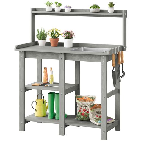 Latitude Run® Outdoor Garden Potting Bench Table Wayfair Canada