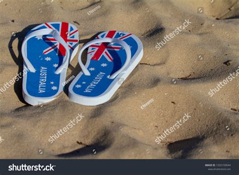Aussie Thongs On Beach Stock Photo Shutterstock