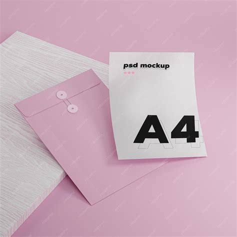 Premium Psd White Folder A4 White Paper Stationary Mockup For