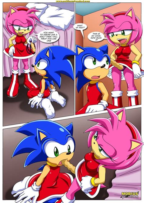 Rule 34 Amy Rose Comic Crossdressing English Text Female Femboy Green