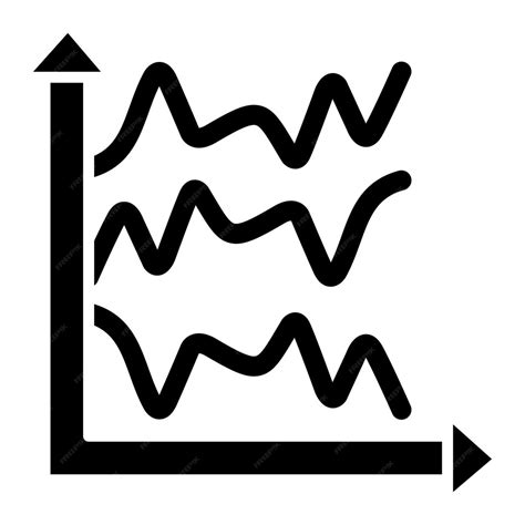 Premium Vector Multiple Line Graph Glyph Solid Black Illustration