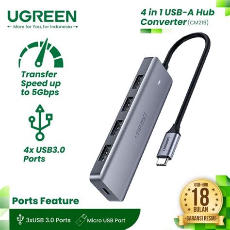 Ugreen Type C Hub Port Usb Adapter Konverter In Ports Usb C Lazada Indonesia