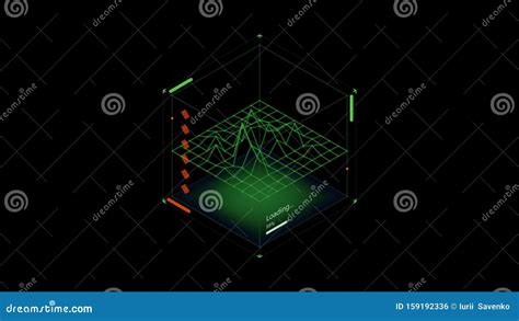 Sci Fi Hud Data Analysis Big Data Searching Concept Scanning Hud Stock Illustration