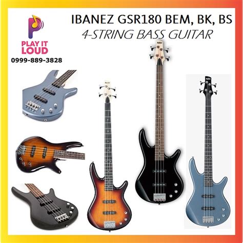 Ibanez Gio Gsr 180 Bem Bk Bs Lbf Cm 4 String Bass Guitar Shopee