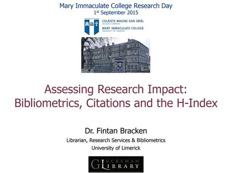 Assessing Research Impact Bibliometrics Citations And The H Index Pdf