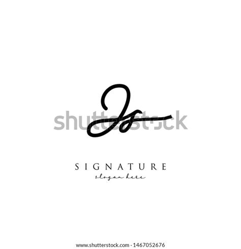 Letter Js Signature Logo Template Vector Stock Vector Royalty Free