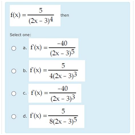 Solved F X 5 2x 3 4 ﻿then Select