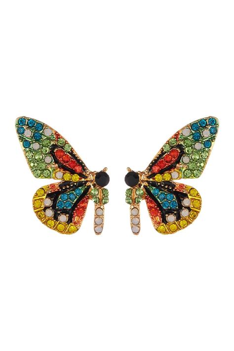 Boucles Doreilles Papillon Multicolores Etsy France