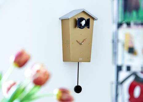KOOKOO Birdhouse Cuivre Coucou Moderne Avec Chants Des Oiseaux Ou