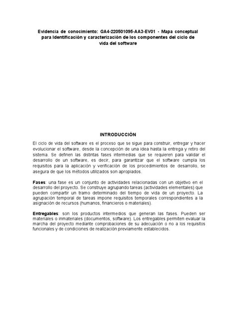 Ejemplo No2 Mapa Conceptual Del Ciclo De Vida Pdf Software Evaluación Del Ciclo De Vida