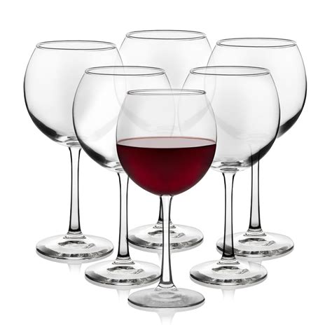Libbey Vina Red Wine Glasses 1825 Ounce Set Of 6 Libbey Shop