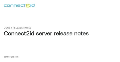 Release Notes · Docs · Connect2id