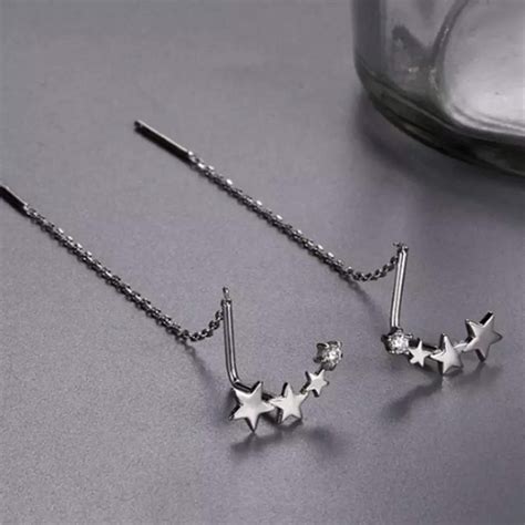 Сребърни обеци с промушване Звезден Миг Silenti Jewelry
