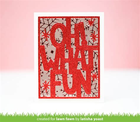 Lawn Fawn Intro Snowflake Background Hot Foil Plate Winter Big