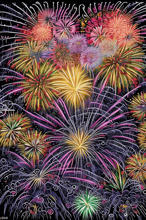 Independence Day Fireworks Graphic · Creative Fabrica