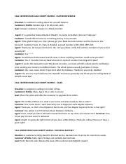 Call Center Mock Calls Script Sample Call Center Mock Calls Script