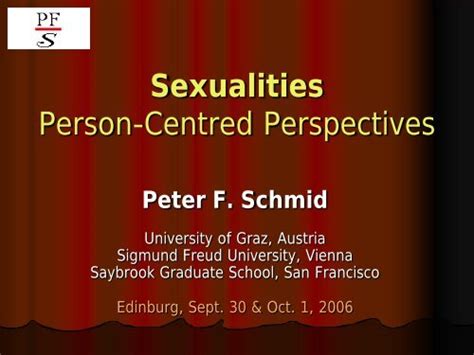 Sexualities Person Centred Perspectives