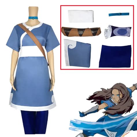 Avatar The Last Airbender Katara Men Cosplay Costume Anime Avatar The