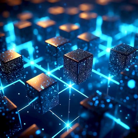 Premium Photo An Abstract Blockchain Technology System Cryptocurrency