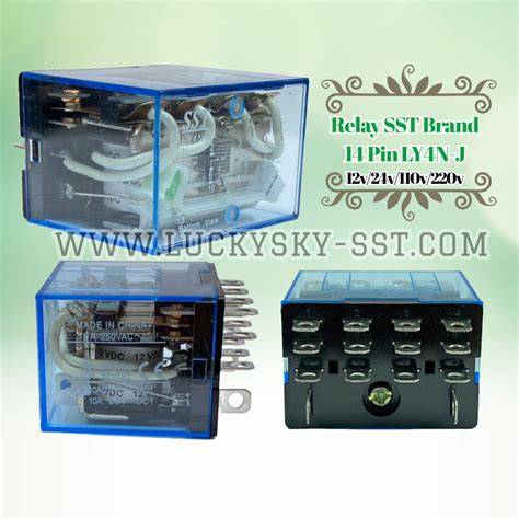 Relay Sst® Brand Ly4n J 14pin 4pdt 12vac12vdc24vac24vdc110vac220vac