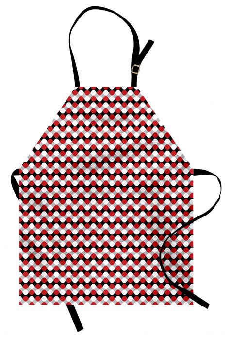 Geometric Apron Curved Lines With Bicolor Oval Shapes Abstract Flow