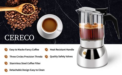 Cafeteira Espresso Moka de Indução Tampa de Vidro Cristal e Fogão de