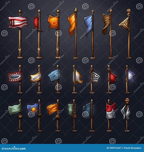 Icon Flag Pole Game Ai Generated Stock Image Image Of Pennant Icon 290916347