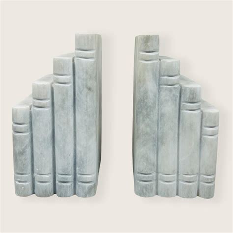 Handmade Marble Bookend Pair Noon And Co Designs